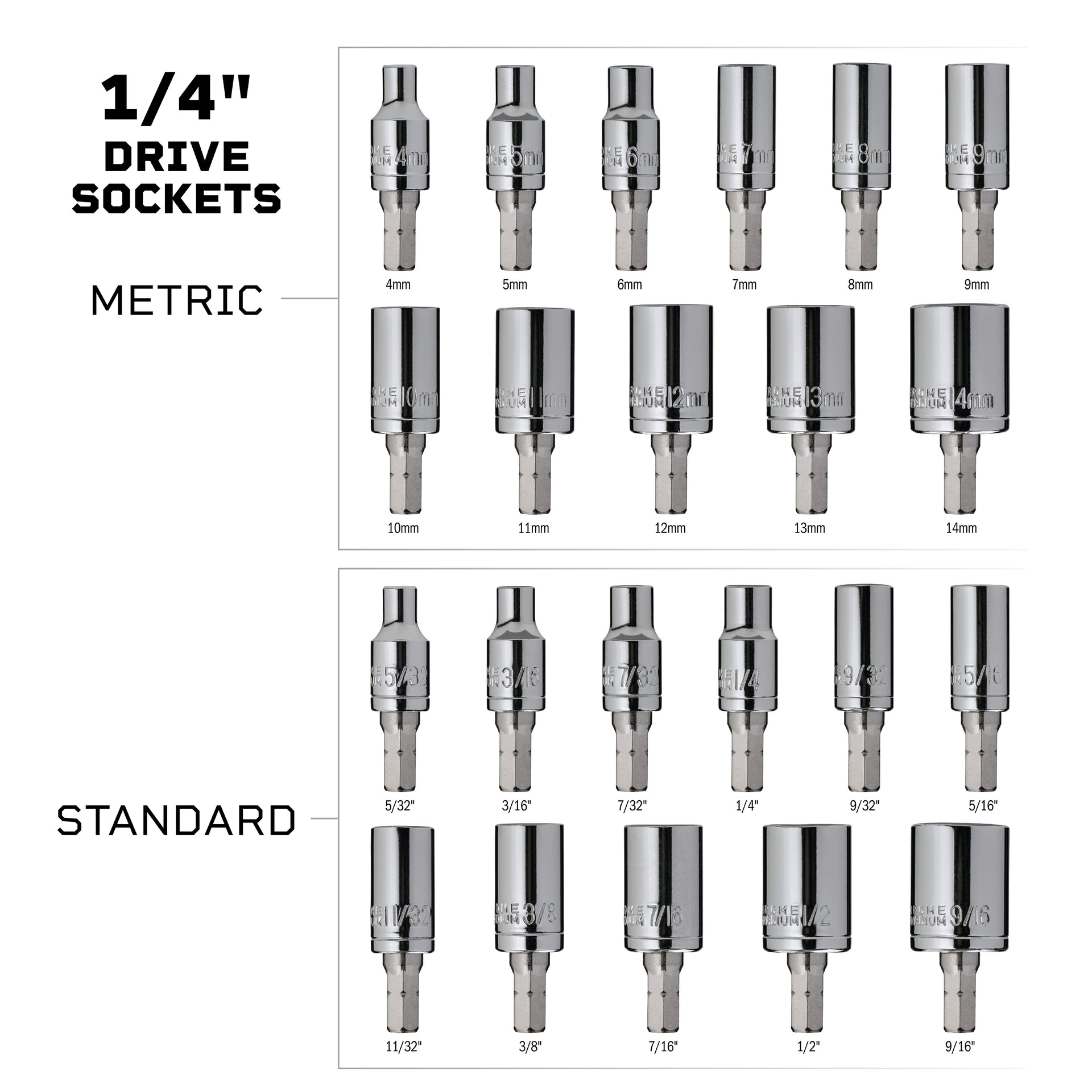 22 piece 1/4" Drive Socket Set | Fix It Sticks